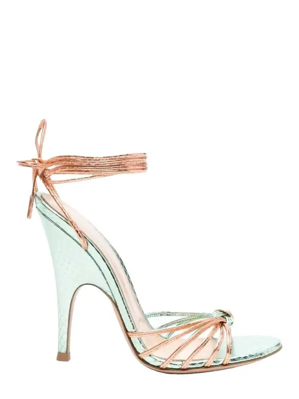 GIANVITO ROSSI Ricaye Round-toe Sandals - Green