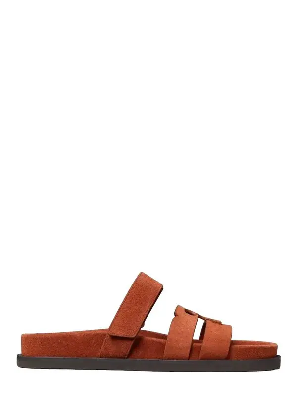 Tory Burch Ines Logo Plaque Sandals - Red
