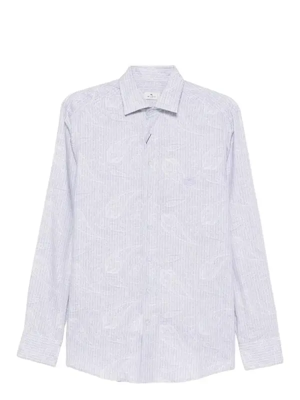 Etro Striped Shirt With Paisley Print - Multi