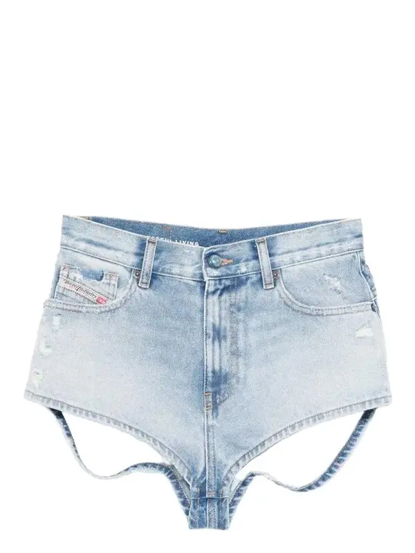 DIESEL® Denim Distressed Shorts - Blue