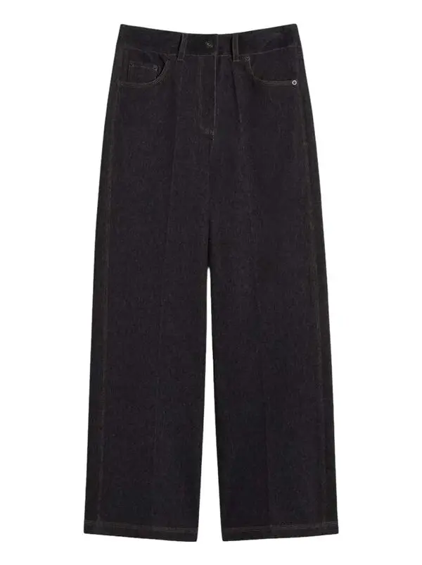 Max Mara Denim-effect Jersey Trousers - Blue