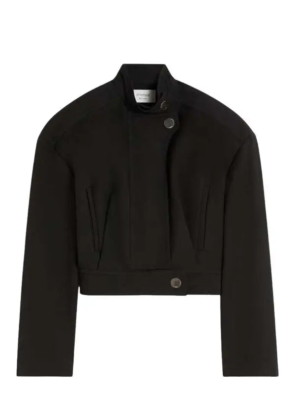 Sportmax Oversized Bomber Jacket With Detached Yoke - Black