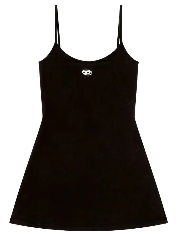 DIESEL® D-newhop-od Short Dress With Logo Detail - Black