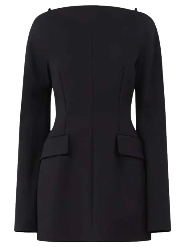 Sportmax Fitted Cady Dress With Long Sleeves - Black