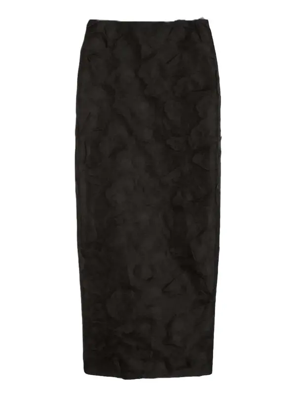 Max Mara Embellished Jacquard Midi Skirt - Black