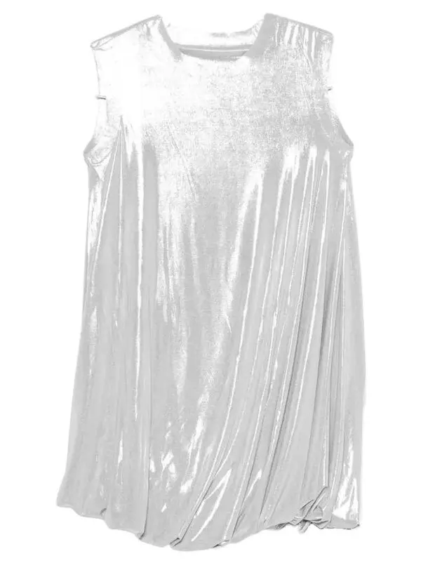 Norma Kamali Draped Mini Dress - Metallic