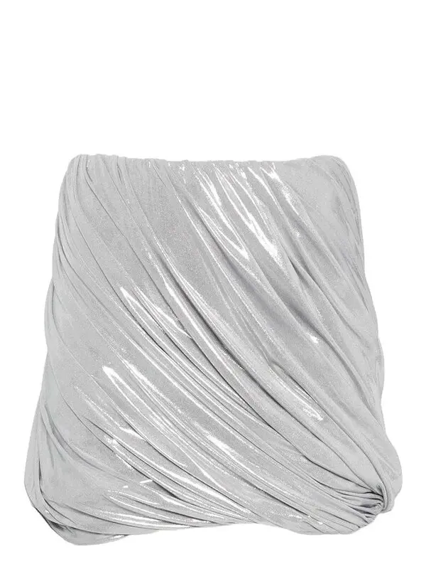 Norma Kamali Draped Mini Skirt - Metallic