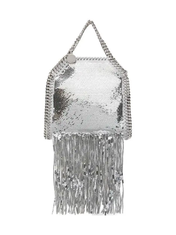 Stella McCartney Falabella Mini Tote Bag With Fringe - Metallic