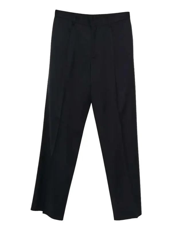 LARDINI Migio Pleated Wool Trousers - Blue