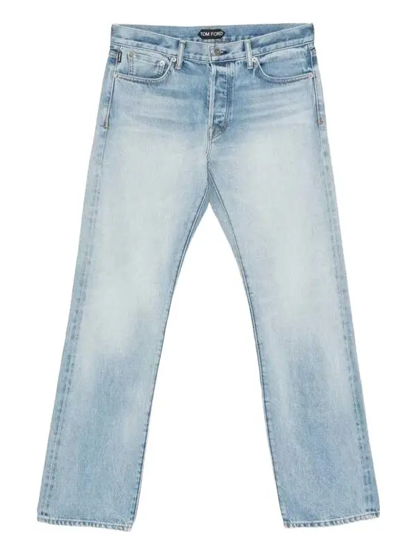 TOM FORD Faded Straight Leg Jeans - Blue