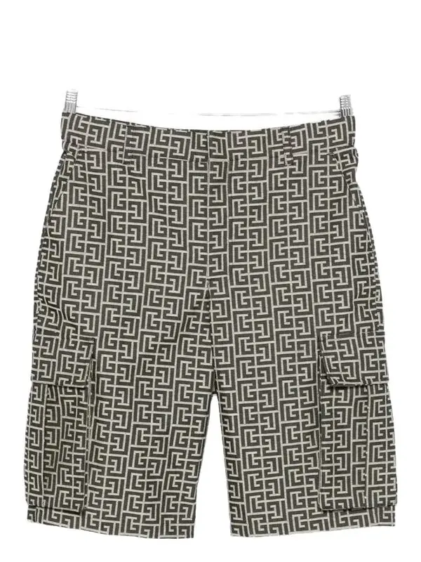 Balmain Monogram Cargo Shorts - Multi
