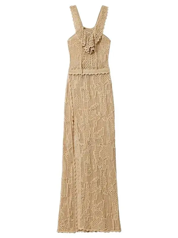 MARANT Ornella Crochet Maxi Dress - Brown