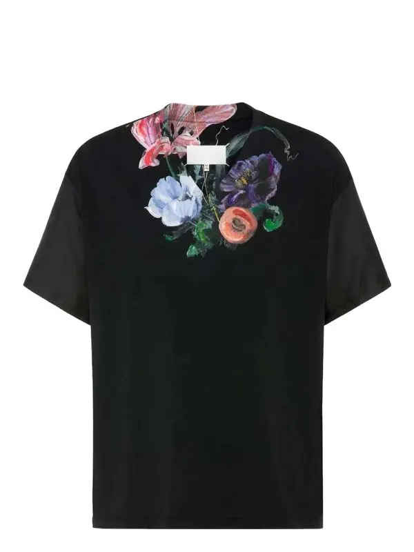 MAISON MARGIELA Floral T-shirt - Black