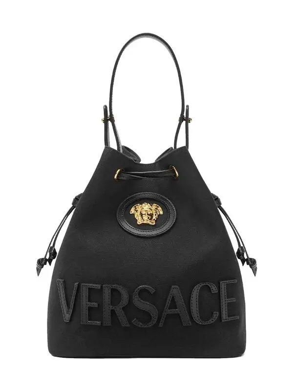 Versace La Medusa Bucket Bag - Black