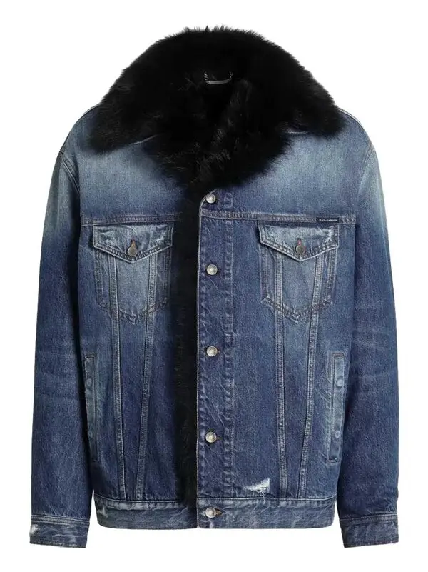 Kenzo Patchwork Denim Jacket - Blue