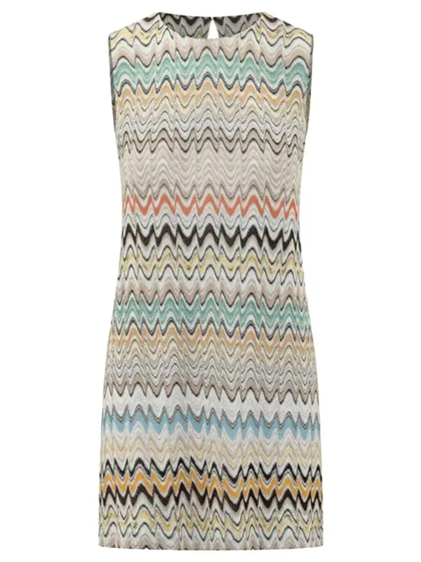 Missoni Zigzag Knit Sleeveless Mini Dress - Multi