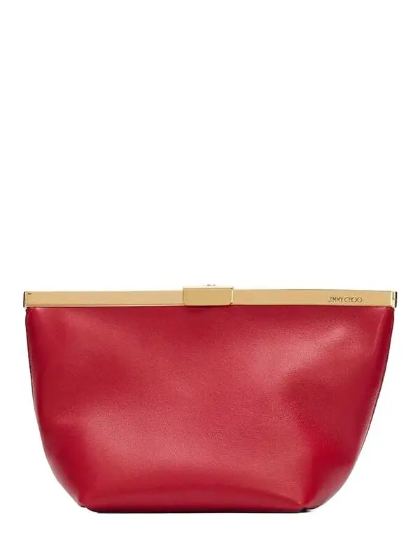 JIMMY CHOO Leather Clutch - Red