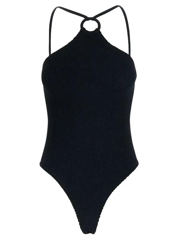 Hunza G Jasmine Halterneck Swimsuit - Black