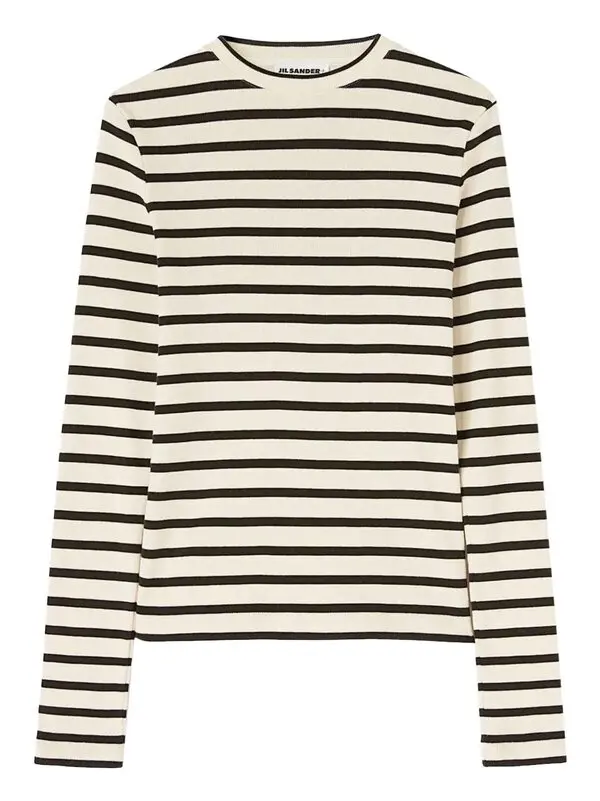 JIL SANDER Striped Cotton T-shirt - Multi