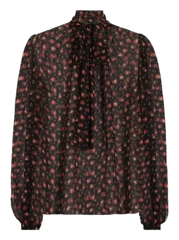 Dolce & Gabbana Floral Print Silk Blouse - Multi