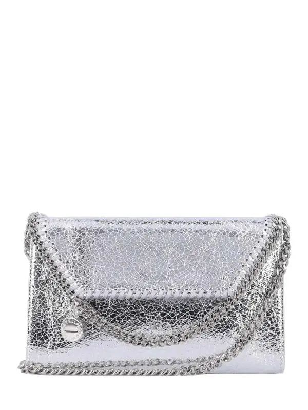 Stella McCartney Falabella Crackle-effect Crossbody Bag - Metallic