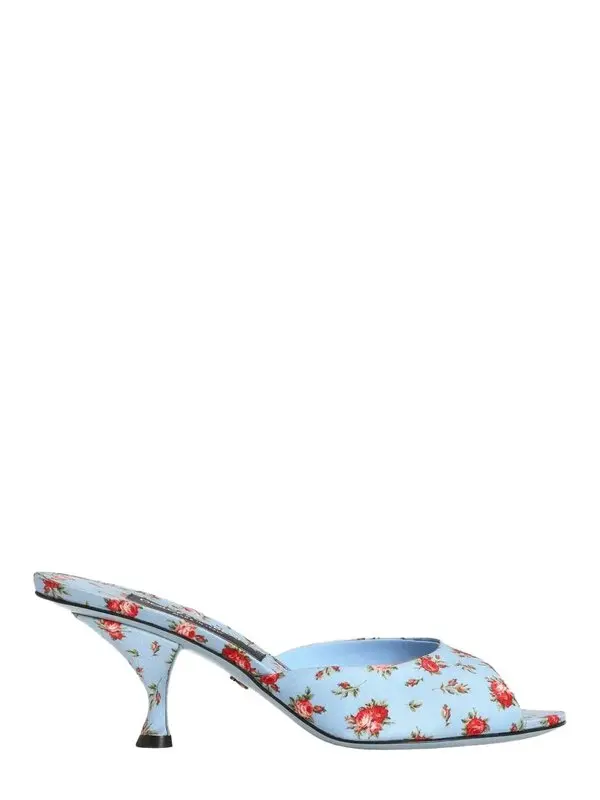 Dolce & Gabbana Keira Floral Print Satin Stiletto Sandals - Multi