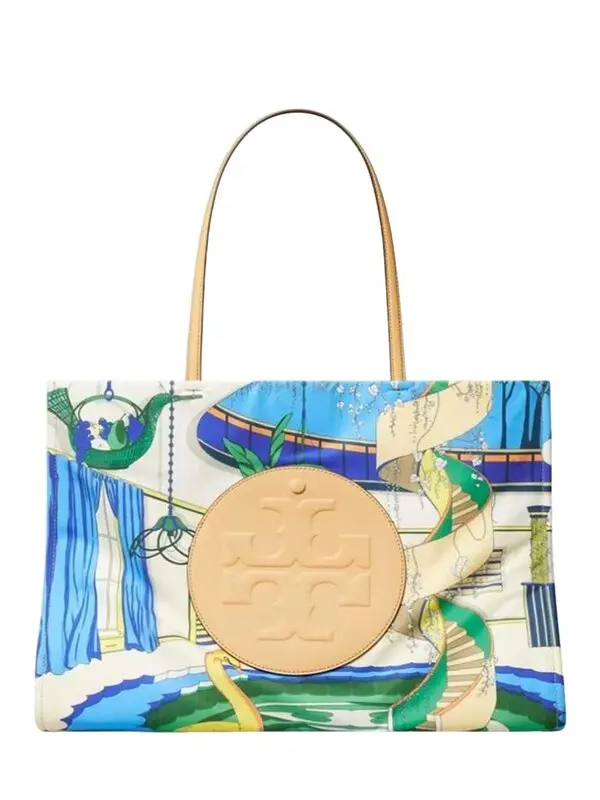 Tory Burch Ella Printed Shopping Bag - Blue