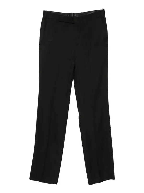 LARDINI Tailored Trousers With Pressed Crease - Black