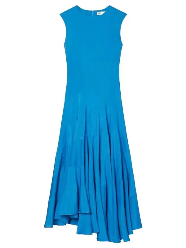 Tory Burch Cotton And Silk A-line Dress - Blue