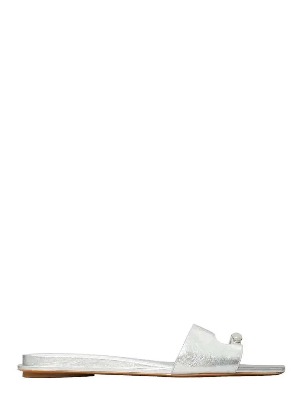 Tory Burch Pierced Slides - Metallic