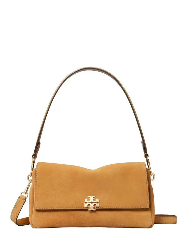 Tory Burch Charlie Small Suede Shoulder Bag - Brown