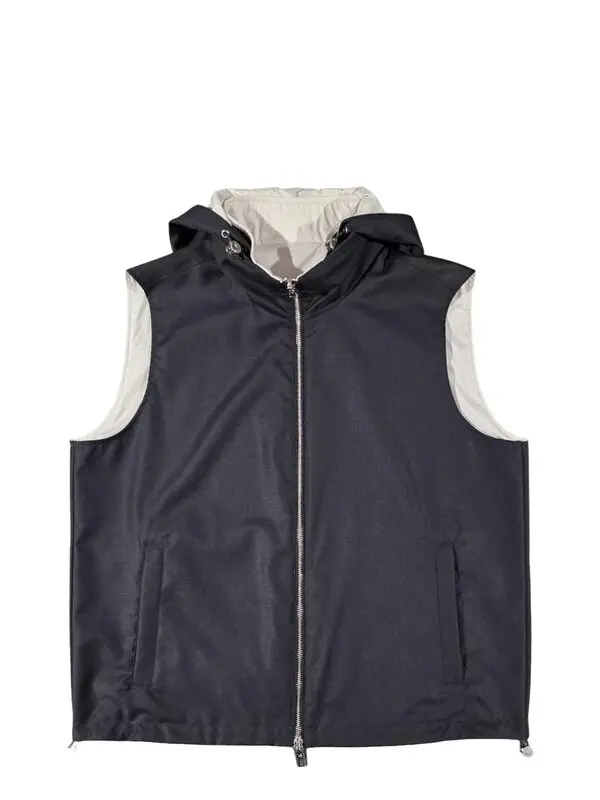 MONTECORE Zip-up Hooded Vest - Blue