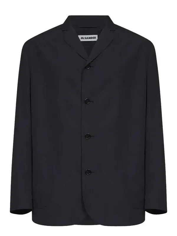 JIL SANDER Single-breasted Boxy Jacket - Black