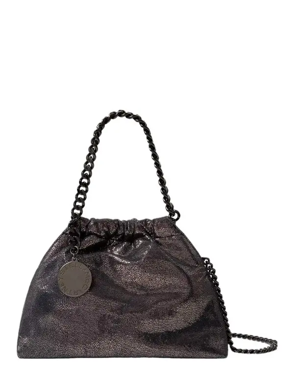 Stella McCartney Falabella Mini Tote Bag With Crackle Effect - Blue