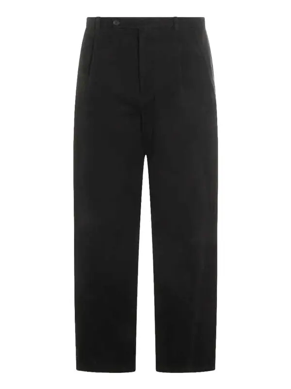JIL SANDER Straight-leg Cotton Trousers - Black