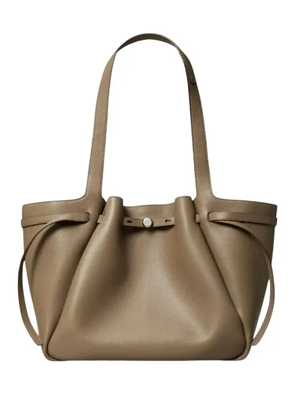 Tory Burch Romy Hammered Leather Tote - Brown