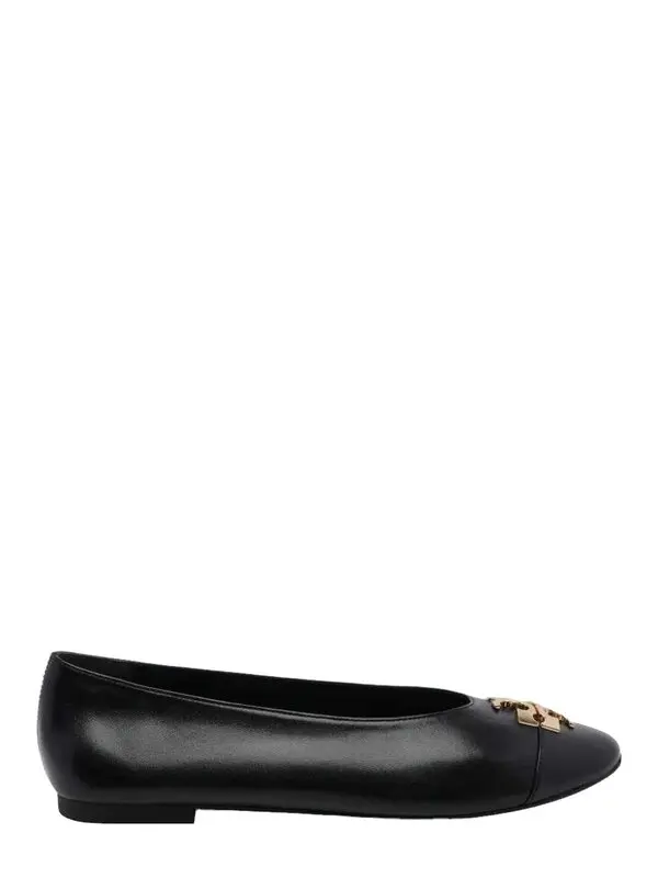 Tory Burch Logo Plaque Ballerinas - Black