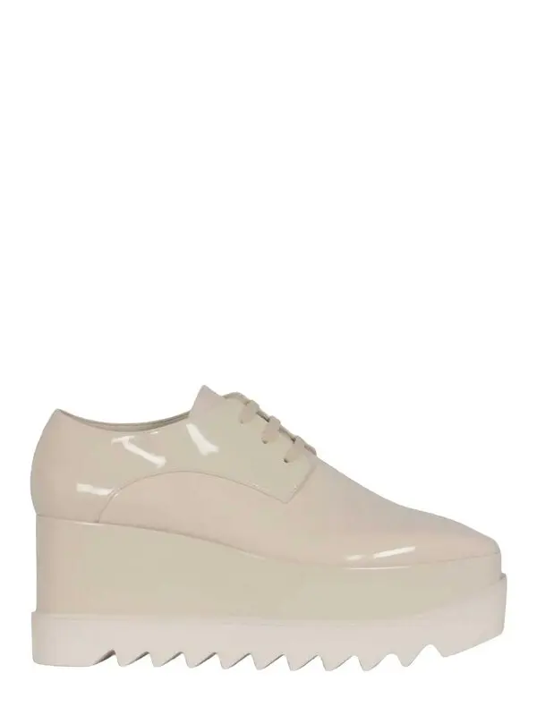 Stella McCartney Oxford Elyse Wedge Shoes - White