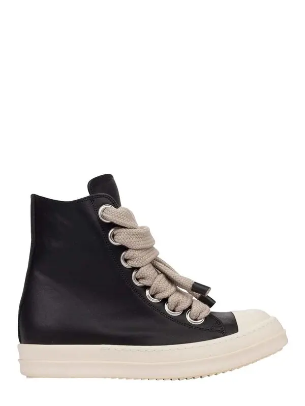 Rick Owens Jumbolace High-top Leather Sneakers - Black