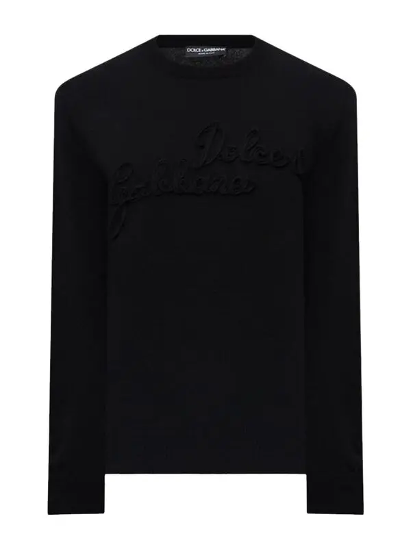 Dolce & Gabbana Wool Logo Sweater - Black