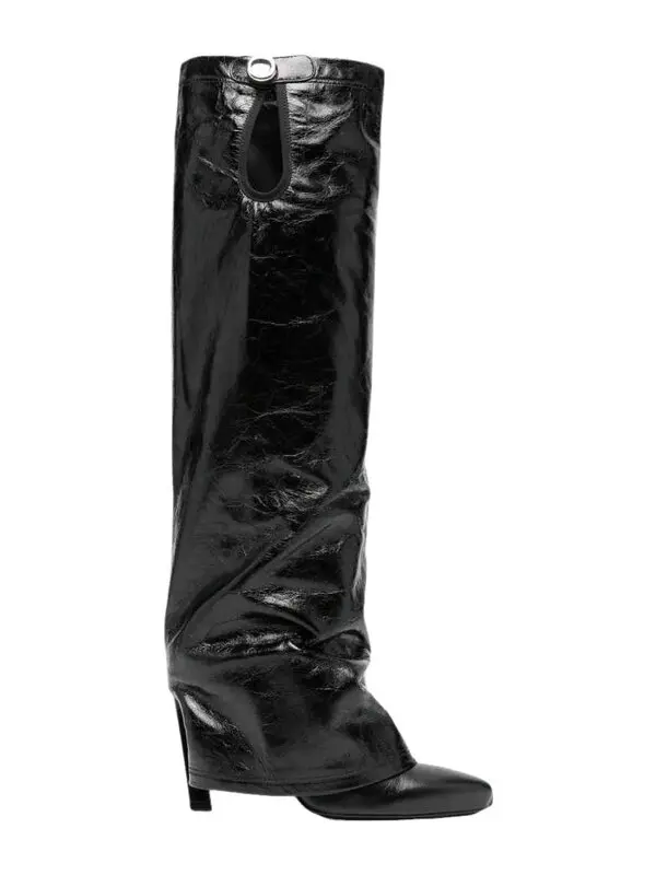 Attico Leather Boots - Black