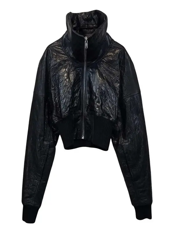Rick Owens Padded Leather Bomber Jacket - Black