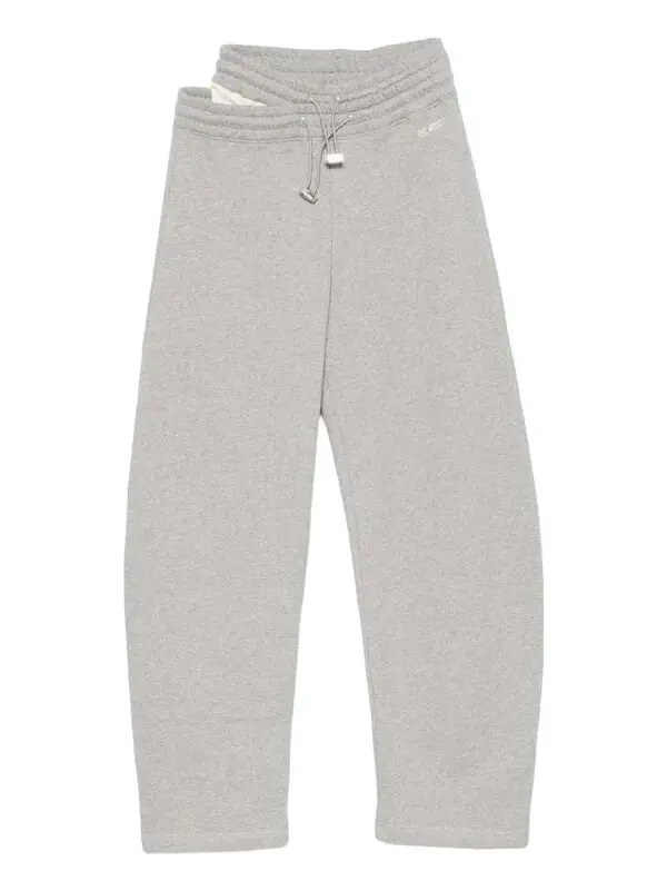 Attico Vintage Gray Joggers With Cutout Detail - Grey