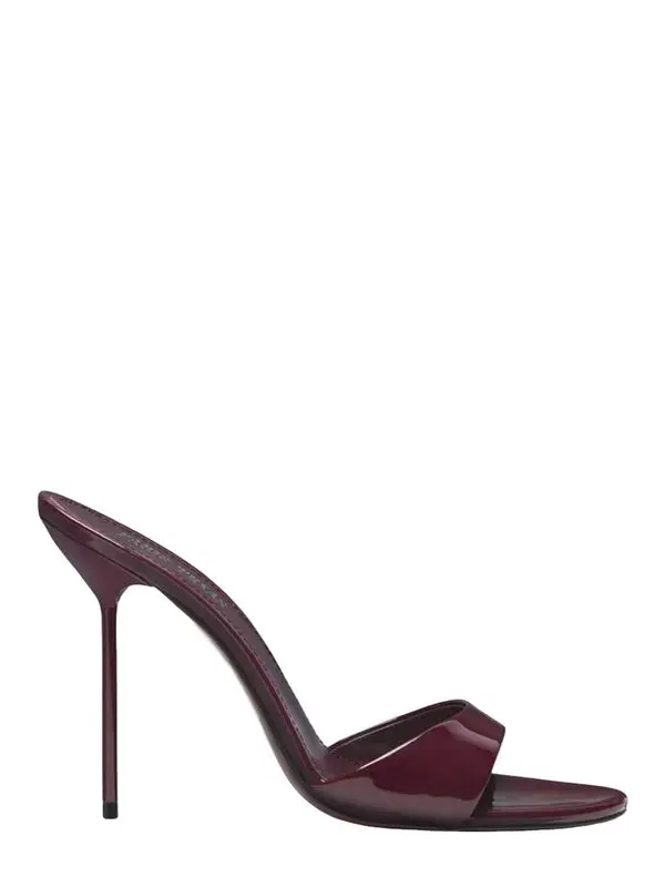 Paris Texas Lidia Mule 105 In Amarena Patent Leather - Red