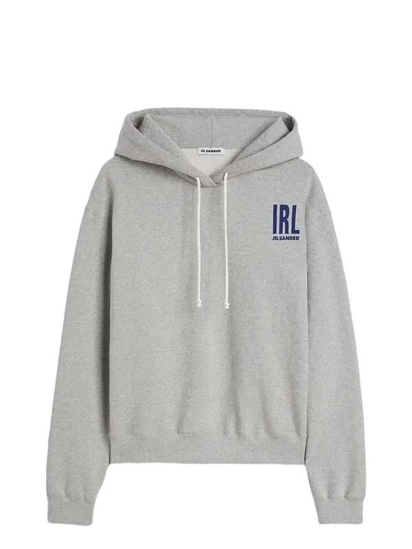 JIL SANDER Logo-print Cotton Sweatshirt - Grey