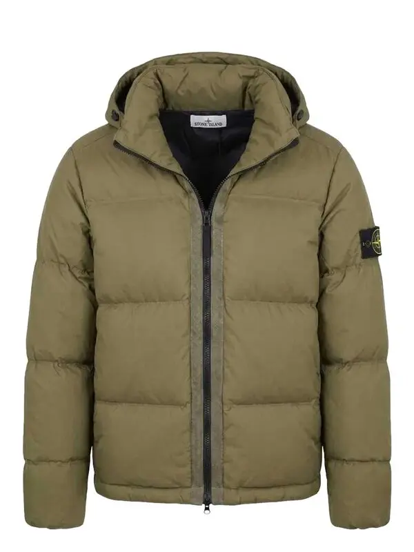 Stone Island Padded Hooded Jacket - Green