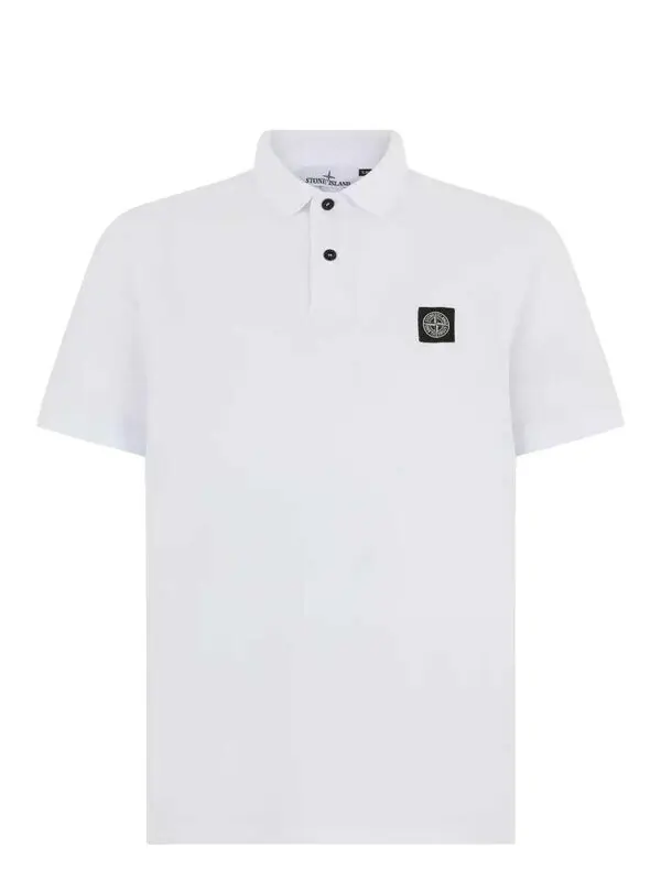 Stone Island Logo-patch Polo Shirt - White