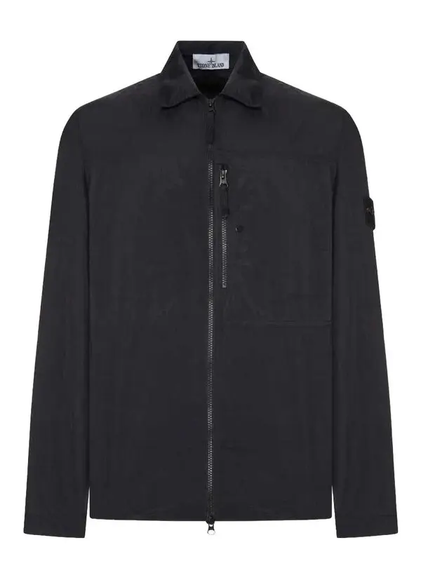 Stone Island Compass-motif Zip Jacket - Black