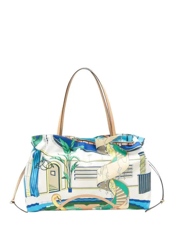 Tory Burch Ella Graphic-print Tote Bag - Blue