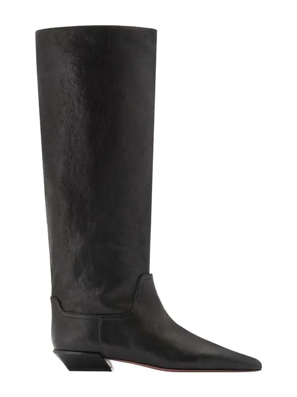 Paris Texas Bettina Boot 25 Calfskin Boots - Black